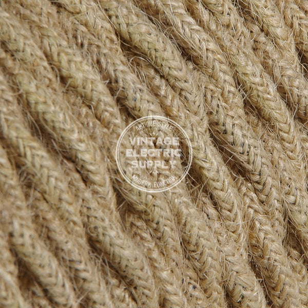 Natural Jute Twisted Heavy Gauge Cable 15/3 - Cloth Covered Wire ...
