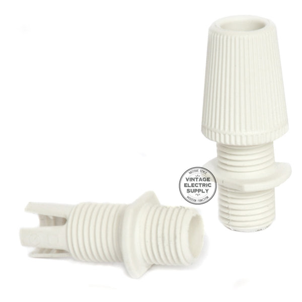 Flat Top Metal Socket Cover Kit - White - Vintage Electric Supply